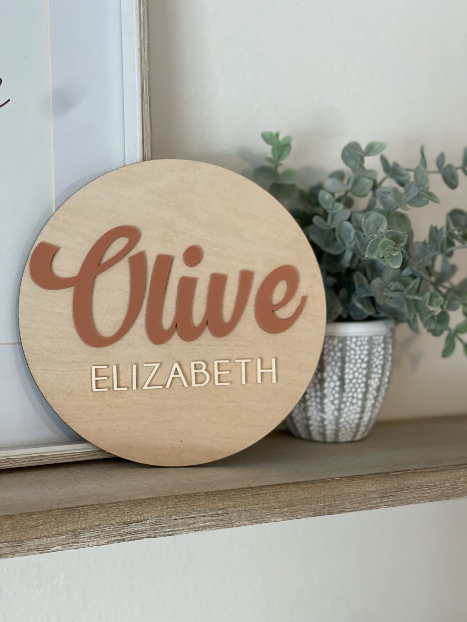 Baby Announcement Sign With Birth Stats | Wood Sign for Name Reveal ...